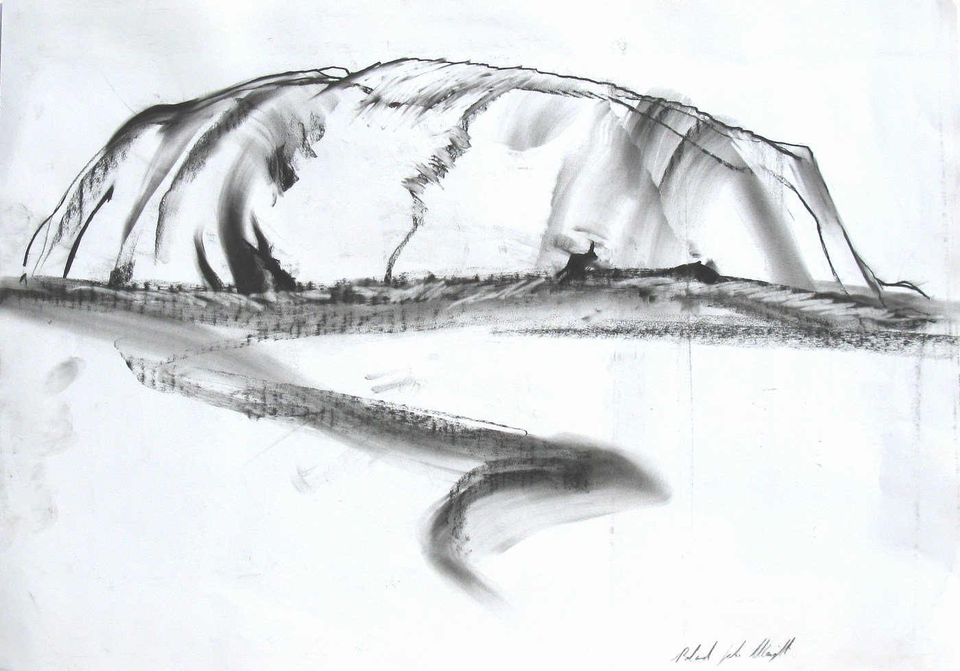 Uluru Drawing Uluru - Ayers Rock Painting by Robynne Hardison